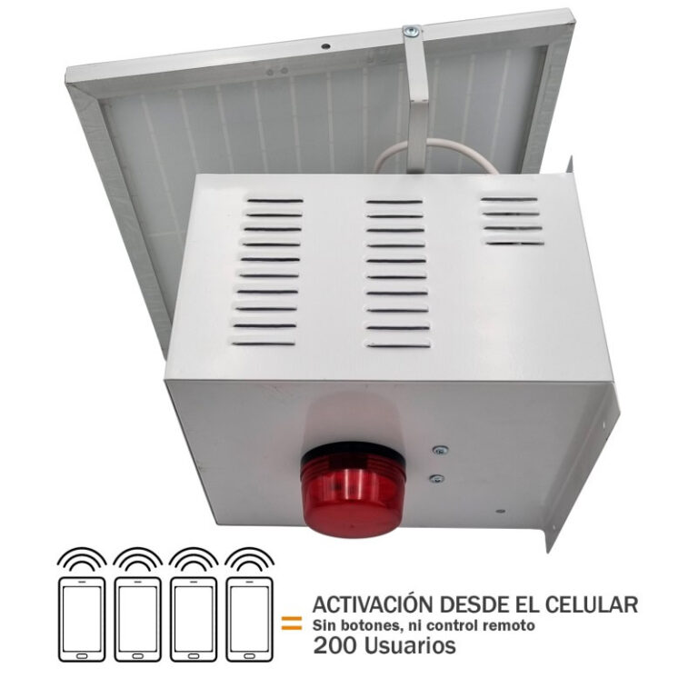 Alarma comunitaria solar 200 usurario (celular) – Stock chile