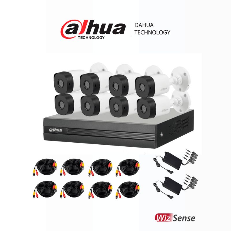 Kit de 7 cámaras Full HD con instalación – Stock chile